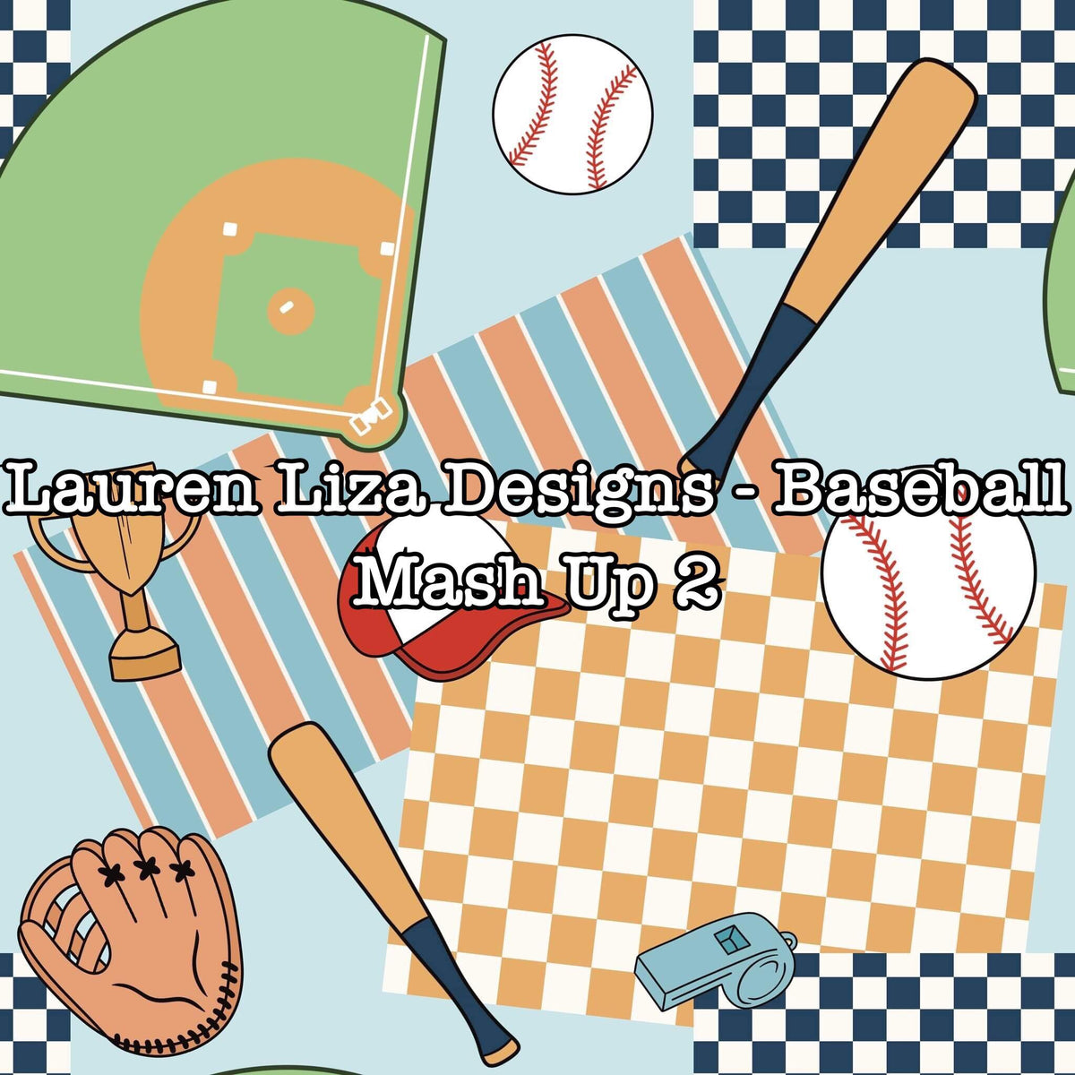 Lauren Liza Designs - Baseball Mash Up 2 – Brianna's Bow Supply Shoppe LLC