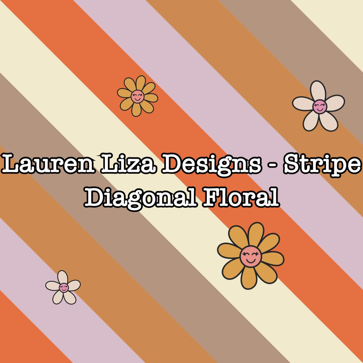 Lauren Liza Designs - Stripe Diagonal Floral – Brianna's Bow Supply ...