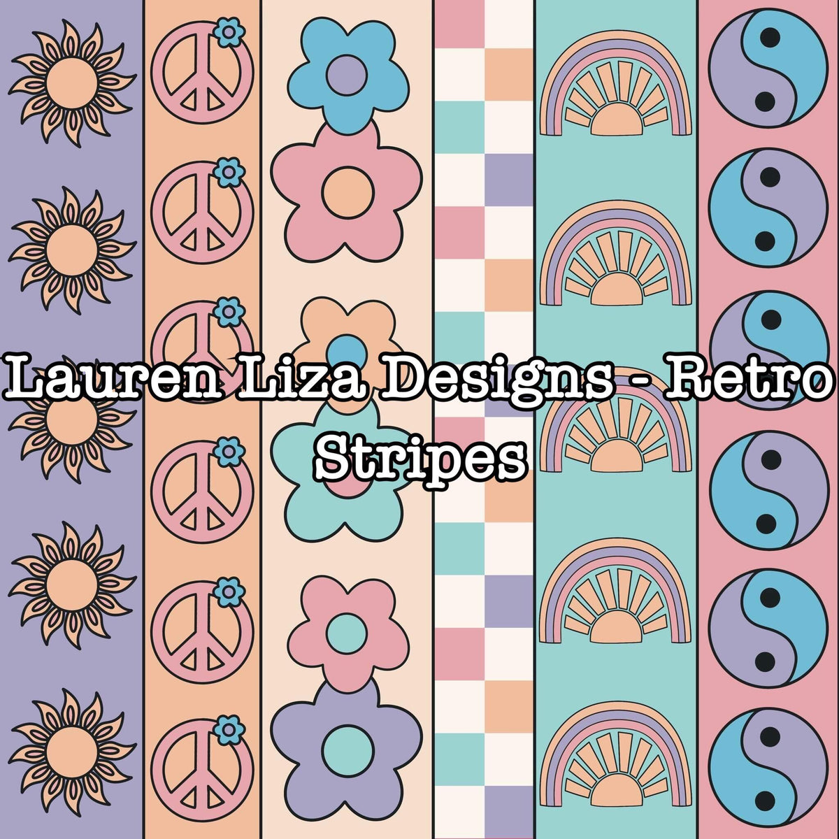 Lauren Liza Designs - Retro Stripes – Brianna's Bow Supply Shoppe LLC