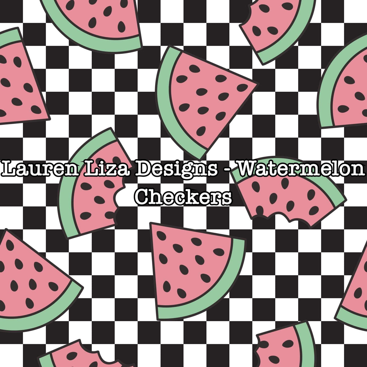 Lauren Liza Designs - Watermelon Checkers – Brianna's Bow Supply Shoppe LLC