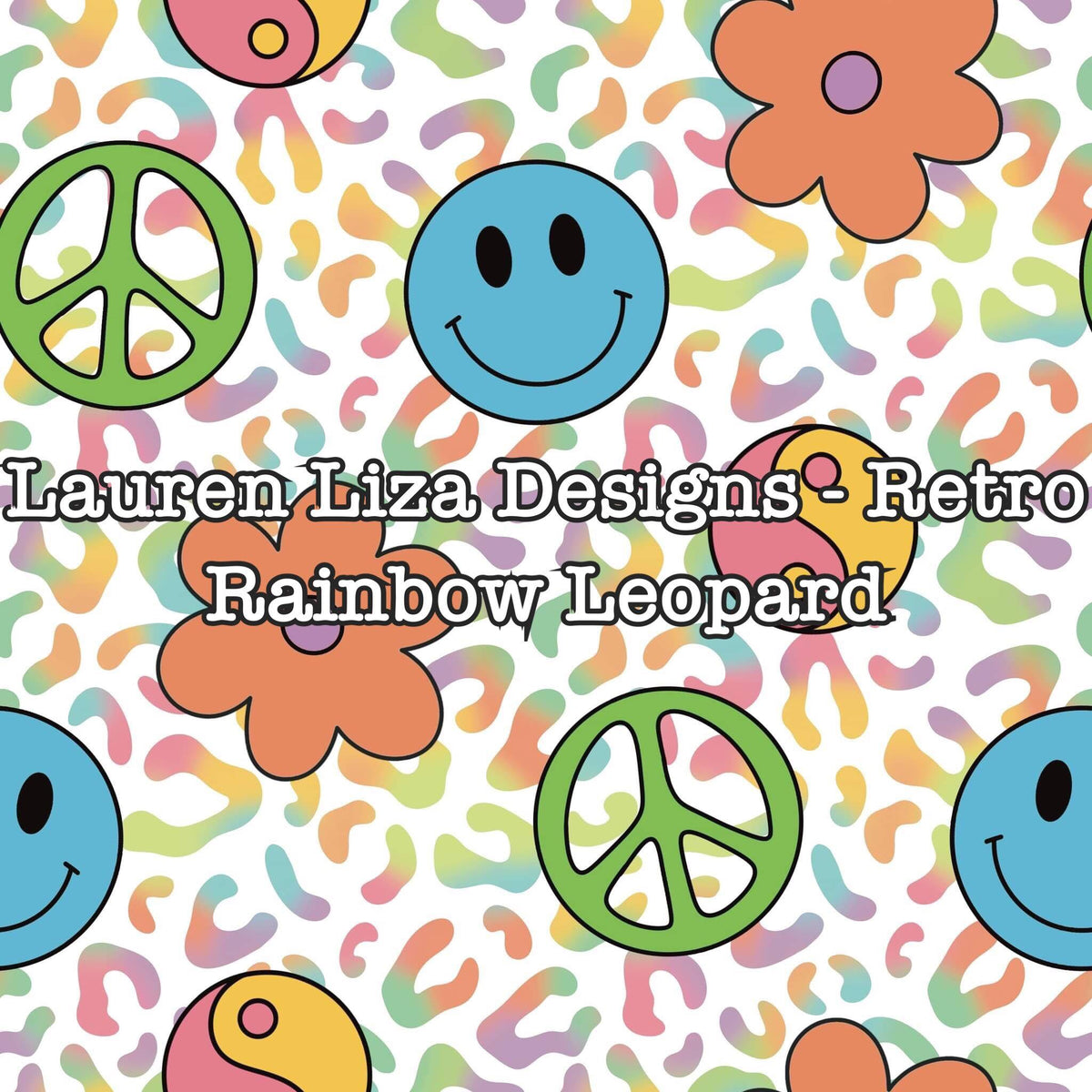 Lauren Liza Designs - Retro Rainbow Leopard – Brianna's Bow Supply ...