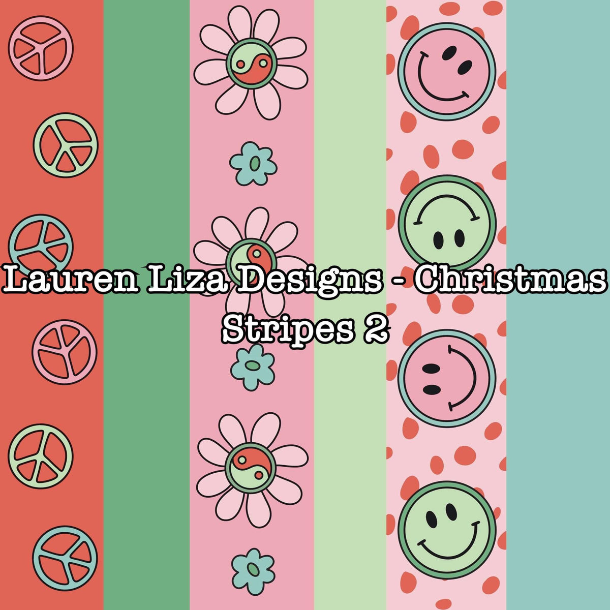Lauren Liza Designs - Christmas Stripes 2 – Brianna's Bow Supply Shoppe LLC