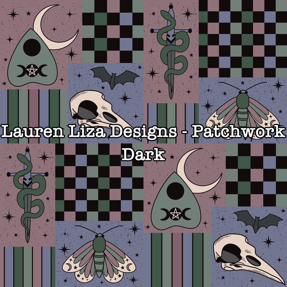 Lauren Liza Designs - Patchwork Dark – Brianna's Bow Supply Shoppe LLC