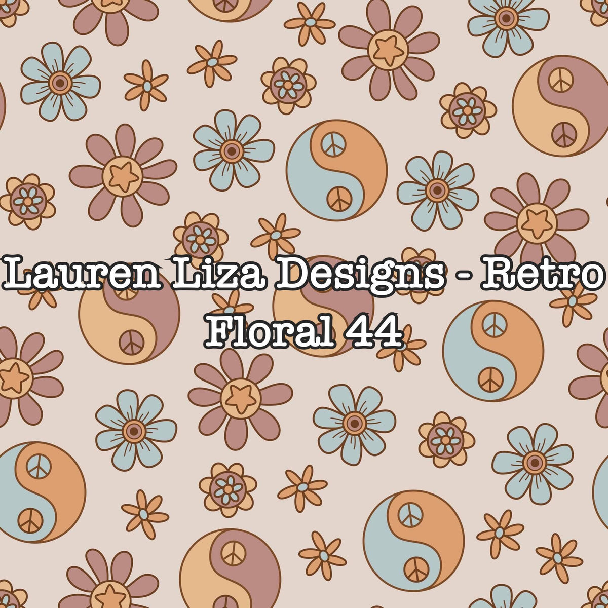 Lauren Liza Designs - Retro Floral 44 – Brianna's Bow Supply Shoppe LLC