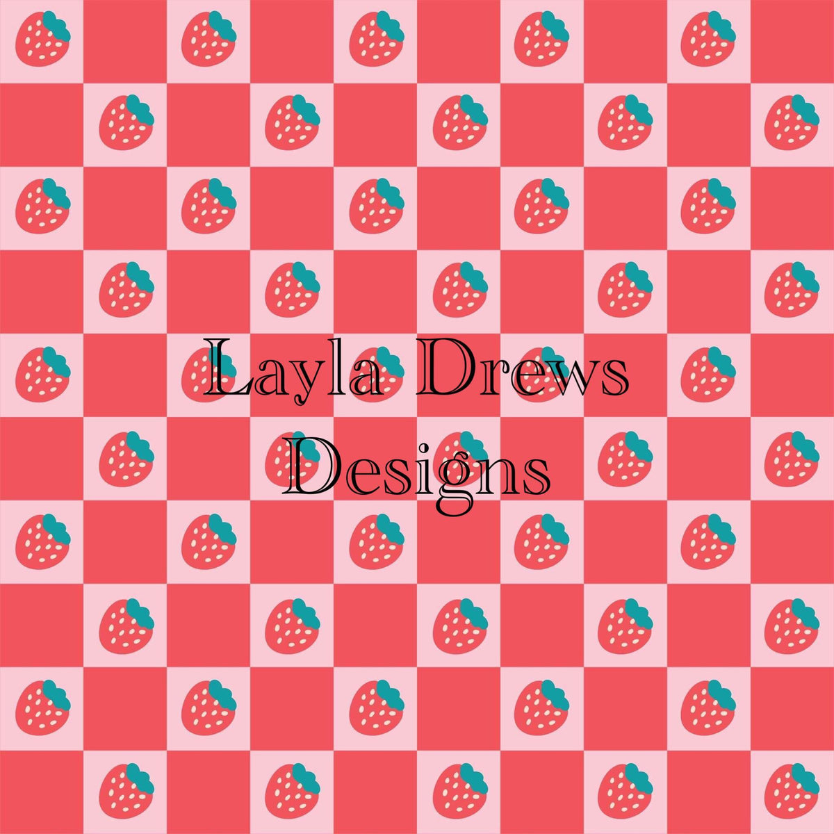 Layla Drew's Designs - Strawberry Checkers 2 – Brianna's Bow Supply ...