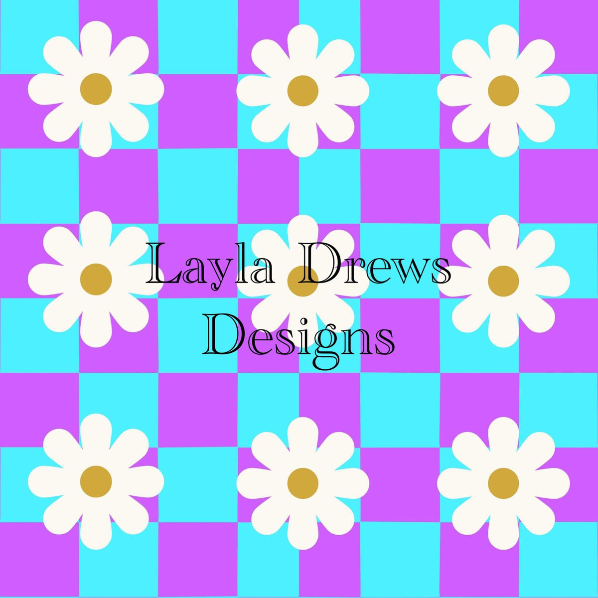 Layla Drew's Designs - Checkered Flowers – Brianna's Bow Supply Shoppe LLC